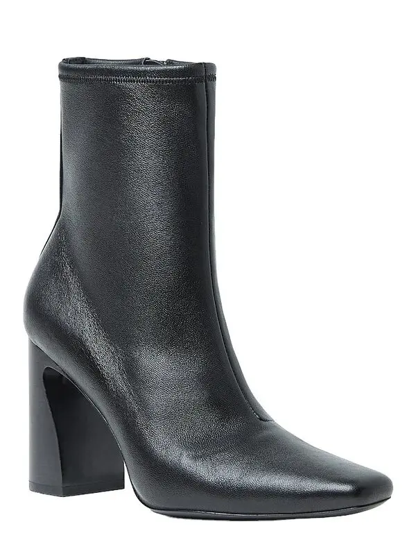 LOEFFLER RANDALL Leather High Heel Ankle Boots - Black