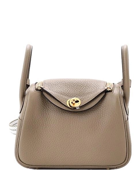 Hermès Lindy Clemence Leather Satchel - Brown