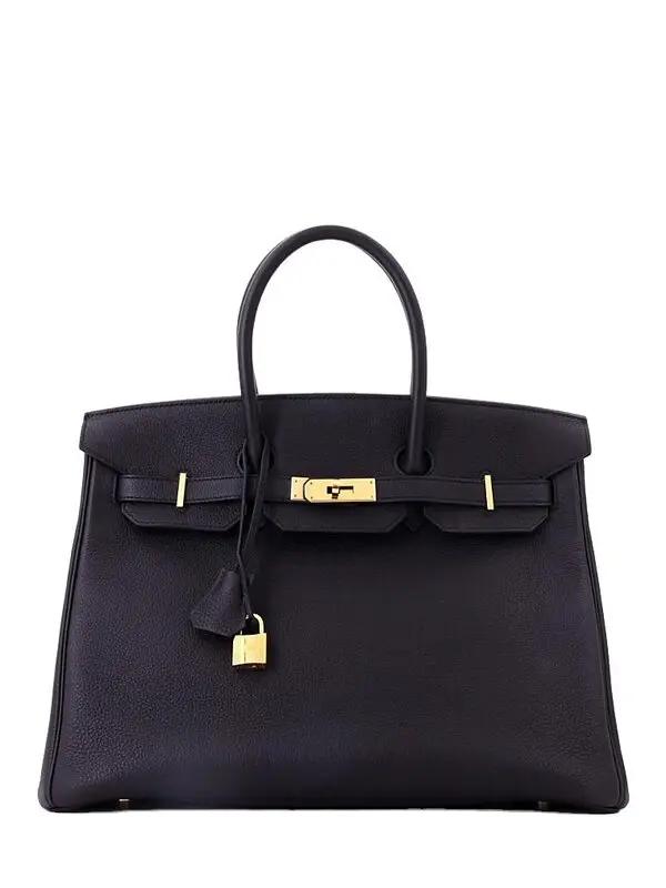 Hermès Birkin 35 Handbag Black Togo With Gold Hardware - Noir