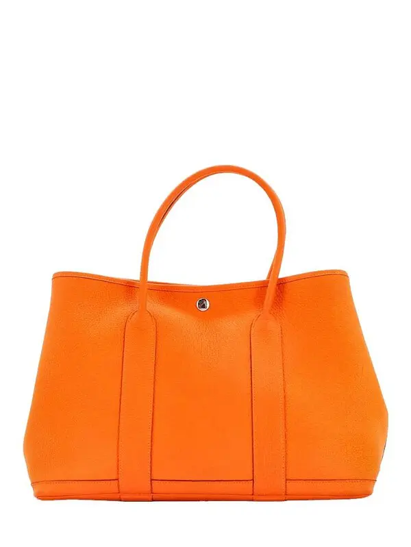 Hermès Garden Party 36 Printed Interior Leather Tote - Orange