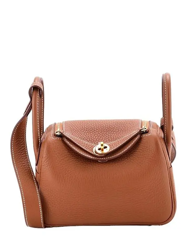 Hermès Lindy Clemence Leather Crossbody - Brown