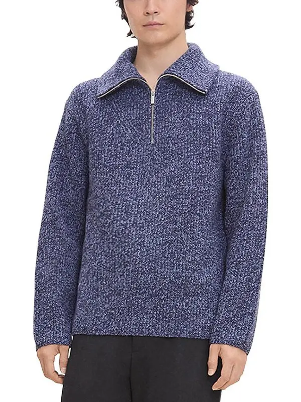 Theory Ribbed Quarter Zip Sweater - Inkling