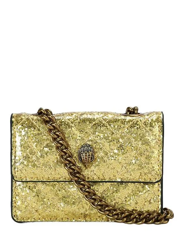 Kurt Geiger Kensington Micro Metallic Crossbody - Gold