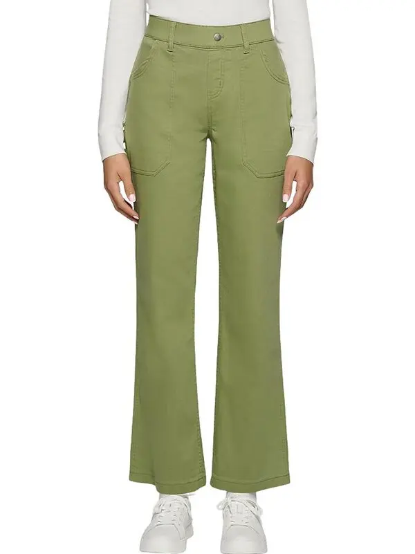 Hue Soft Canvas Utility Pants - Olive