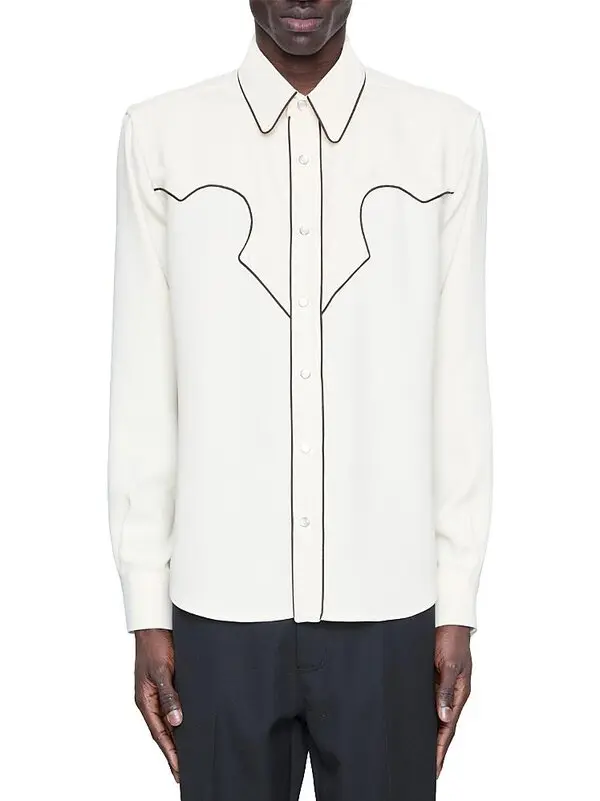 Amiri Western Long Sleeve Shirt - Alabaster