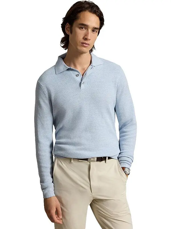 Polo Ralph Lauren Striped Performance Polo Sweater - Blue Combo