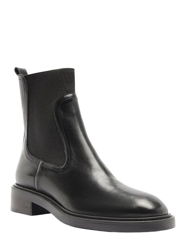 Schutz Olivia Leather Chelsea Boots - Black