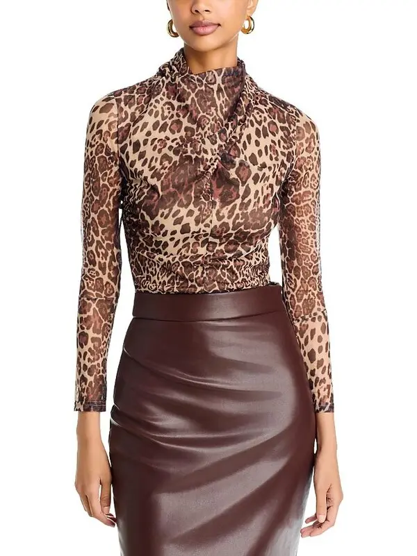 AREA STARS Carter Print Top - Leopard
