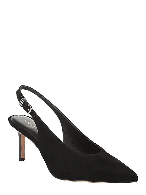 Veronica Beard Luciana Suede Slingback Pumps - Black