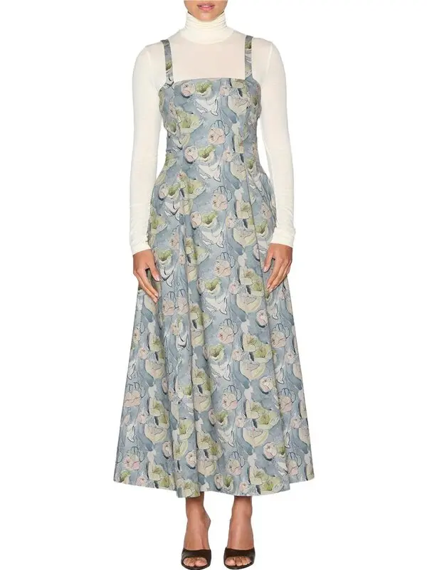 LIA COHEN Reflection Floral A-line Dress - Blue