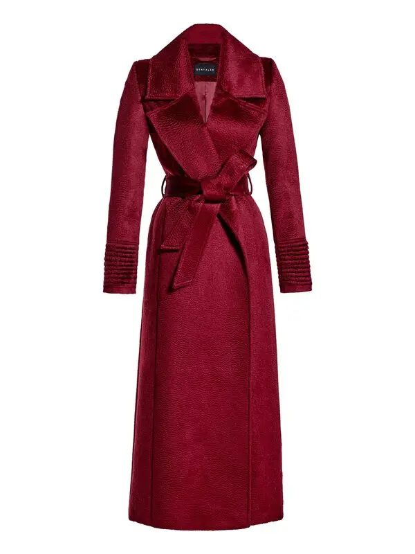 Sentaler Suri Alpaca Maxi Wrap Coat - Red