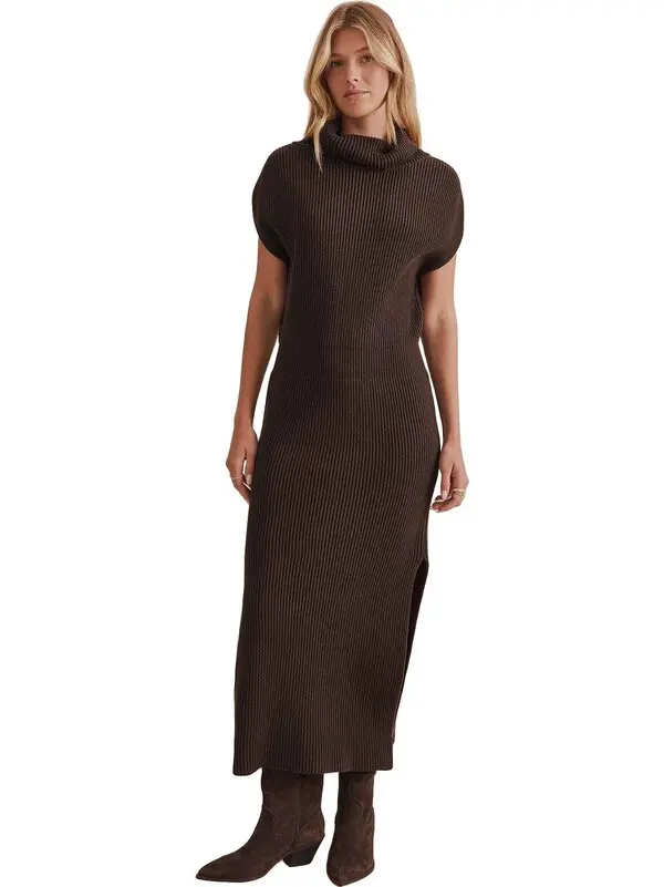 Splendid Marigold Sweater Dress - Merlot