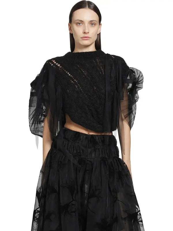 PAULINE DUJANCOURT Francisca Hand-knit Vest - Black