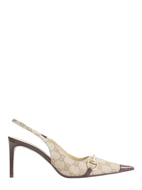 Gucci Donna Slingback Pumps - Brown