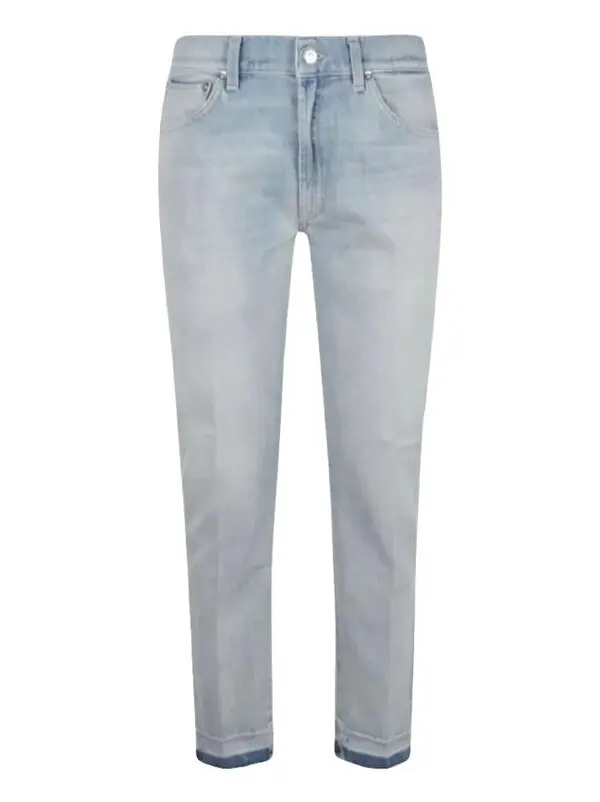 DONDUP Dalia Faded-wash Raw-cut Jeans - Blue