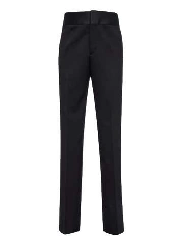 Valentino Garavani Straight-leg Wool Pants - Black