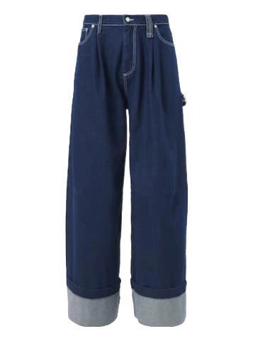 Simone Rocha Embellished Wide-leg Jeans - Indigo/clear