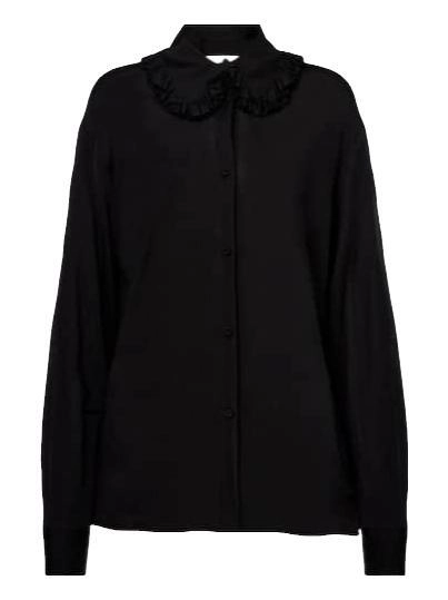 JIL SANDER Ruffled Blouse - Black