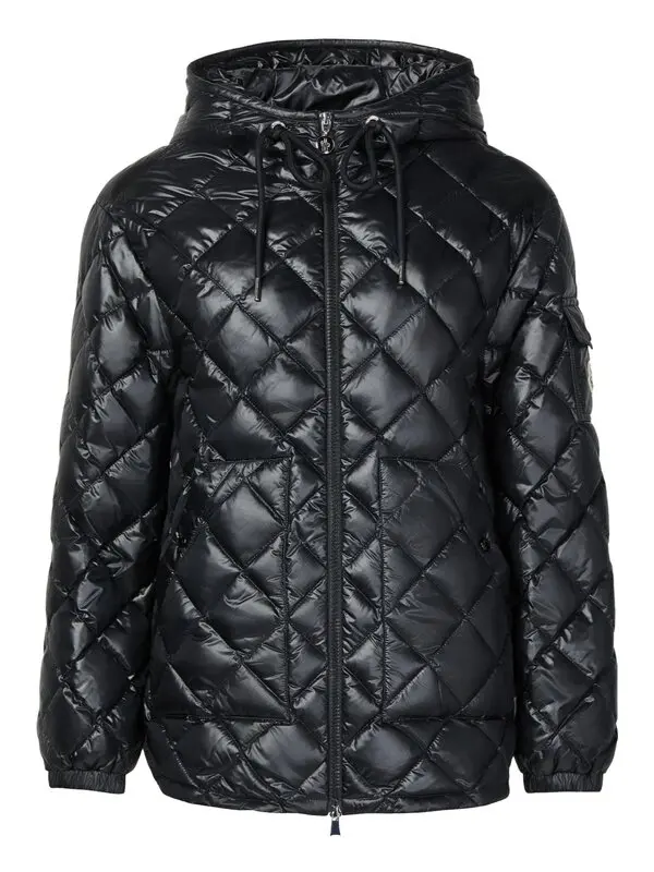 Moncler Short Quilted Hooded Down Jacket - Black