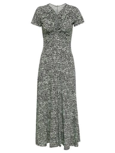Proenza Schouler White Label Zebra-print Keyhole Maxi Dress - Gray