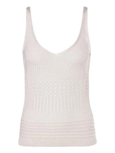 Missoni Metallic Jersey Tank Top - White
