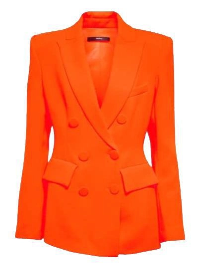 Alex Perry Landon Crepe Blazer - Red