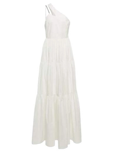 Brunello Cucinelli Embellished One-shoulder Maxi Dress - White