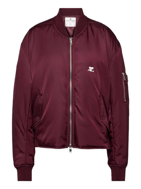COURREGES Logo Bomber Jacket - Red