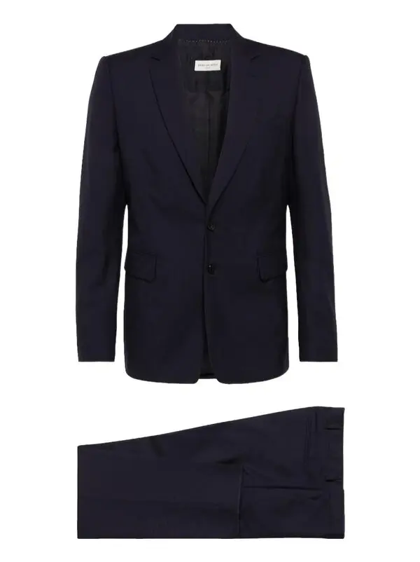 Dries Van Noten Single-breasted Wool Suit - Black