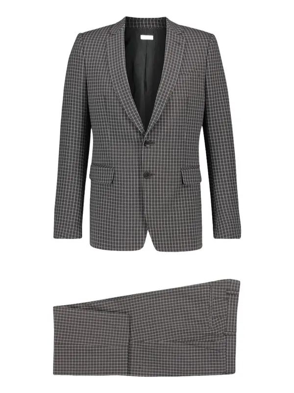 Dries Van Noten Checked Cotton Suit - Black