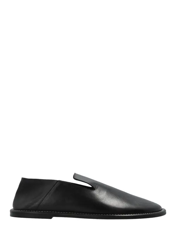 AMI Paris Leather Slip-on Loafers - Black