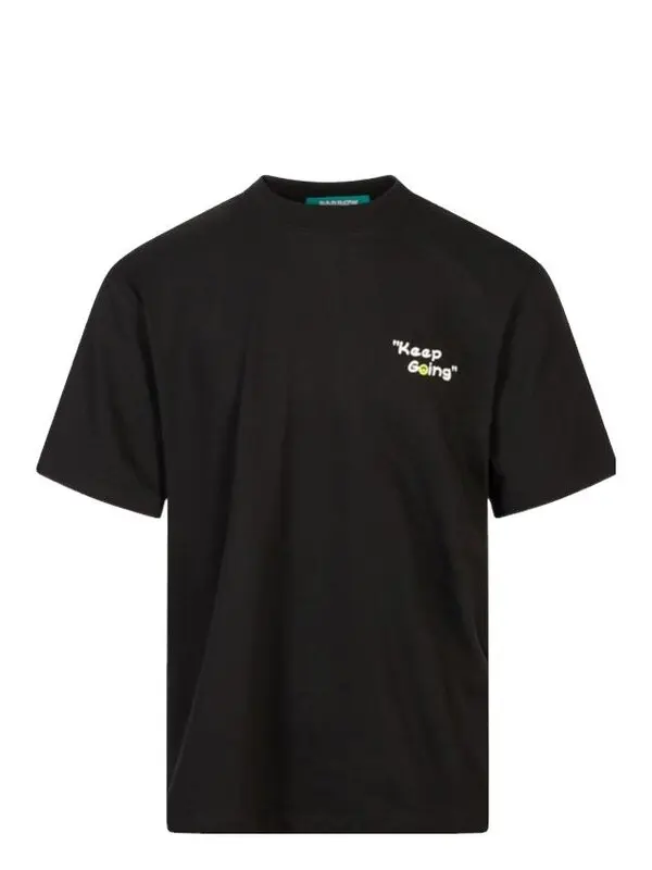 BARROW Teddy Bear Printed Jersey T-shirt - Black