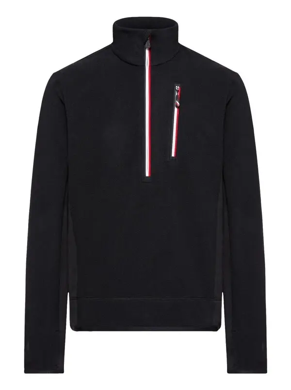 Moncler Turtleneck With Half Zip - Black