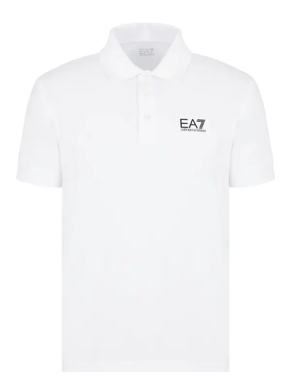 EA7 Core Identity Logo Polo Shirt - White