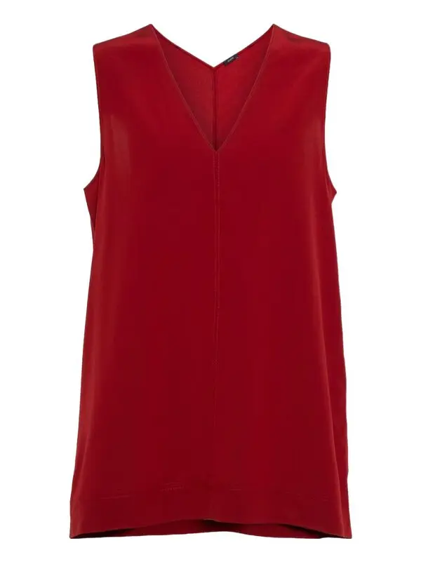 JOSEPH V-neck Sleeveless Tank Top - Red