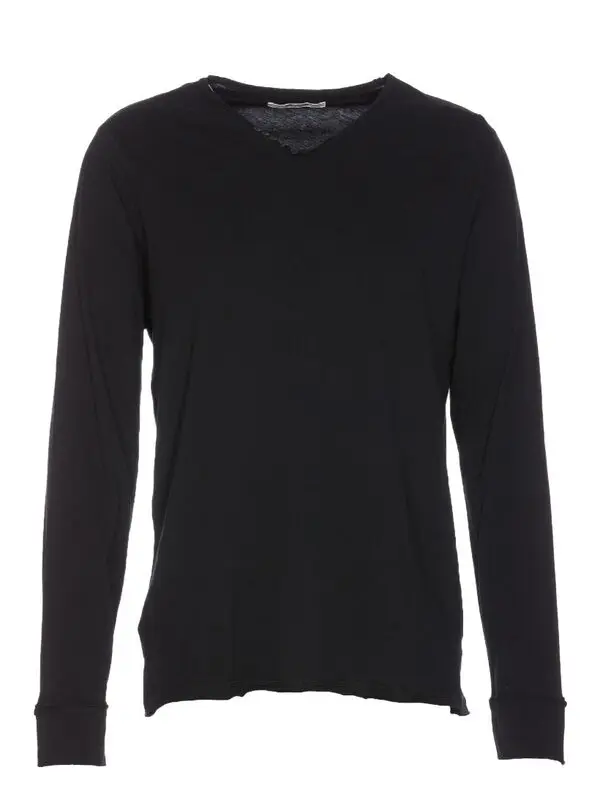 Zadig&Voltaire Round Collar And Long-sleeved T-shirt - Black