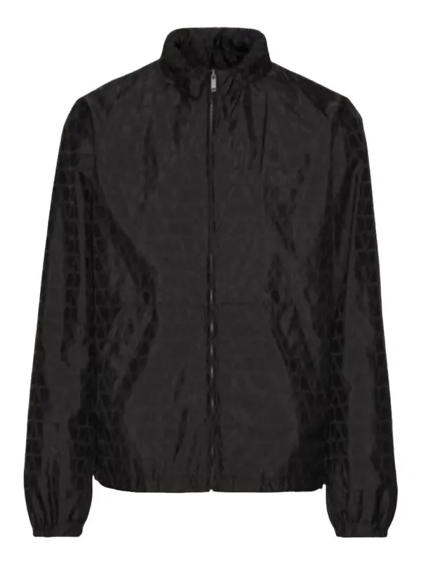 Valentino Garavani Zip-up Hooded Jacket - Black