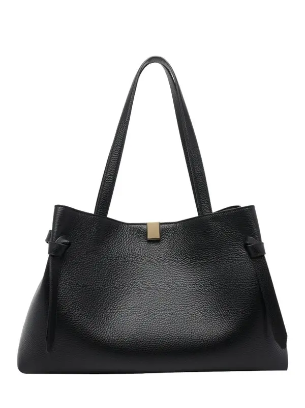 Yuzefi Gyoza Leather Shoulder Bag - Black