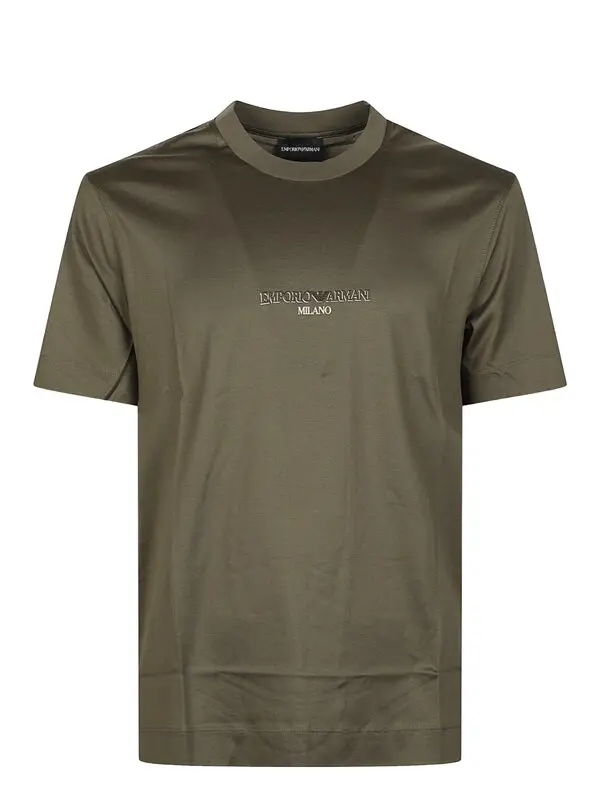 Emporio Armani Logo-printed Crewneck T-shirt - Green