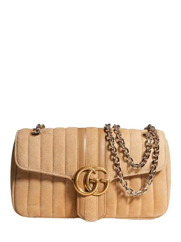 Gucci Jetset Gg Marmont Medium Shoulder Bag - Sand-colored