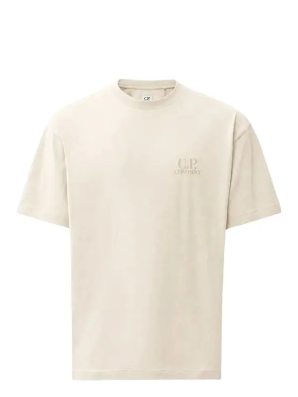 C.P. COMPANY 30/1 Jersey Short-sleeve Comfort T-shirt - Silver Birch
