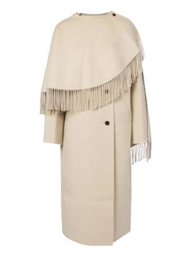 RÓHE Tasseled Shawl Overcoat - Camel