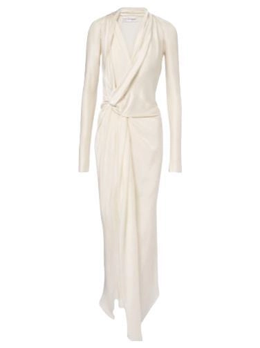 Victoria Beckham Solidcolor Longsleeve Dress - White