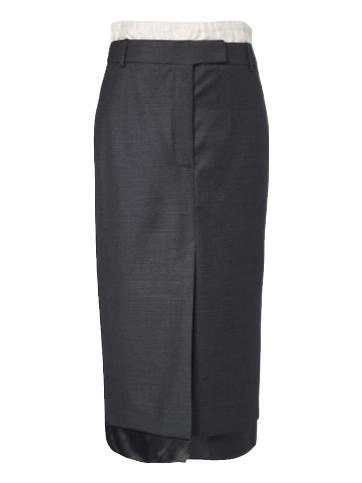 RÓHE Paneled Pencil Skirt - Grey