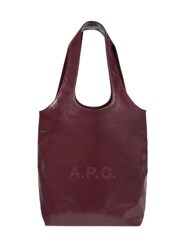 A.p.c. Small Logo-print Tote Bag - Blackberry