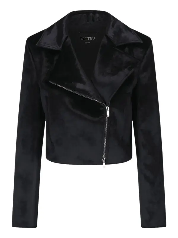 DONDUP Erotica Cropped Zipped Jacket - Black