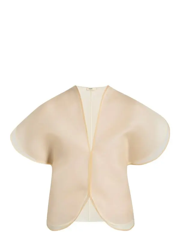 Khaite Briar Silk Organza Top - Champagne