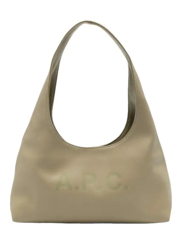 A.p.c. Logo-print Leather Tote Bag - Nude