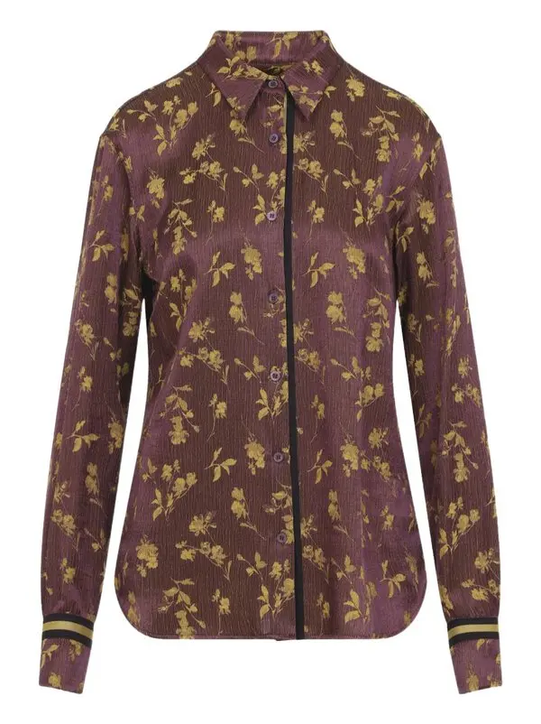 Dries Van Noten Floral Jacquard Shirt - Purple