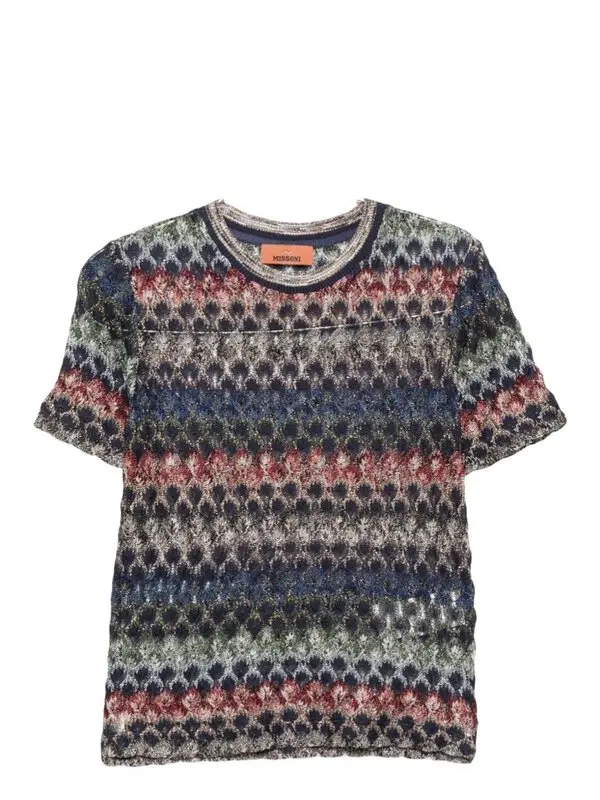 Missoni Chevron Knit T-shirt - Blue